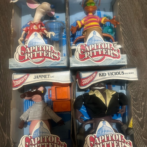 Source Unknown | Toys | Rare Lot Of 4 992 Kenner Capitol Critters Figures Squash Em | Poshmark